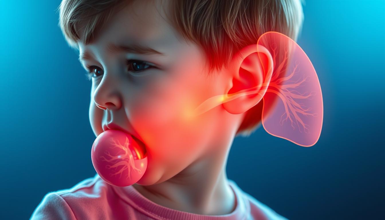 A-young-child-with-an-enlarged-tonsil-their-airway-partially-obstructed ...